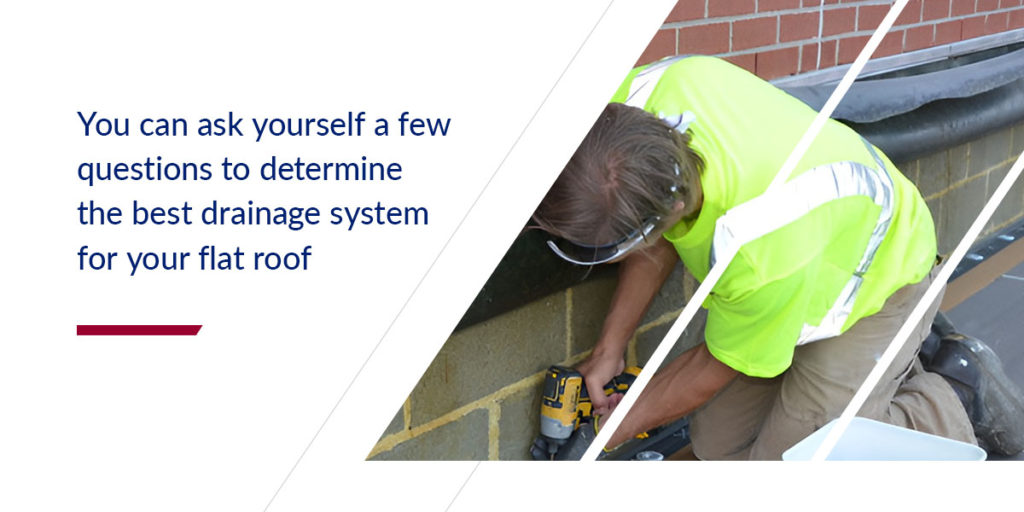 How Does the Drainage System Work on a Commercial Flat Roof?